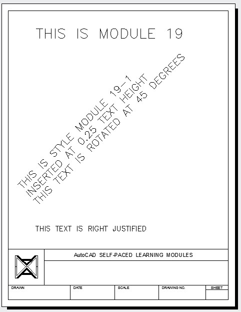Module 19: Text – Part 1 – Introduction to Drafting and AutoCAD 2D
