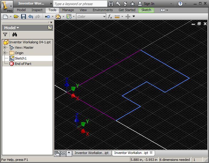 Module 5 Extruding – Part 1 – Introduction to Drafting and Autodesk Inventor