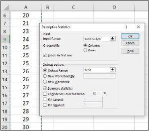 Descriptive Statistics – Excel Tools Instruction – Introduction to ...