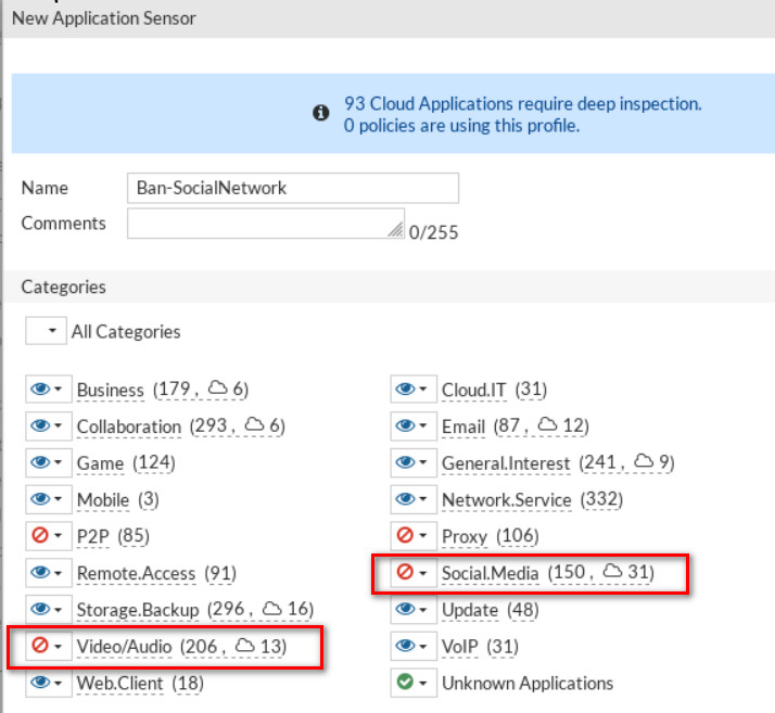 2.2 Application Profile – FortiGate Firewall
