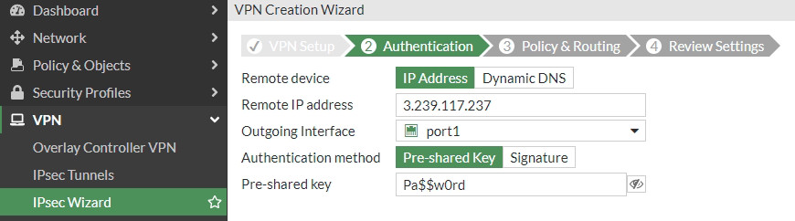 10.6 Site-to-Site VPN between FortiGate on Premise and FortiGate in the ...