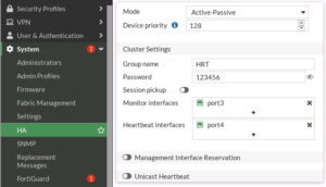 6.1 High Availability – FortiGate Firewall