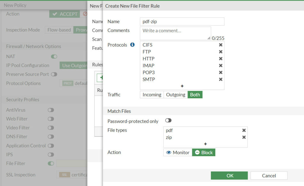 7 3 Vlan And Security Profile Fortigate Firewall