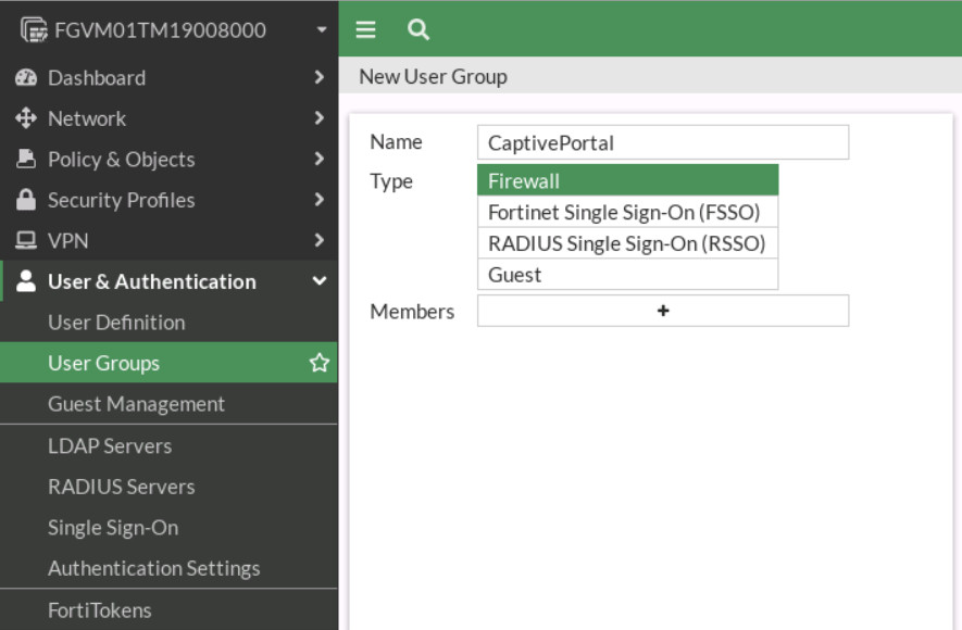 5.1 Captive Portal – FortiGate Firewall