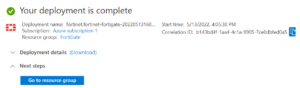 10.2 Deploy FortiGate in Azure – FortiGate Firewall