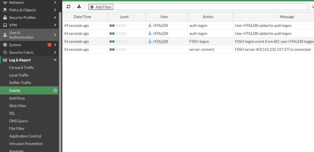 5.2 FSSO – FortiGate Firewall