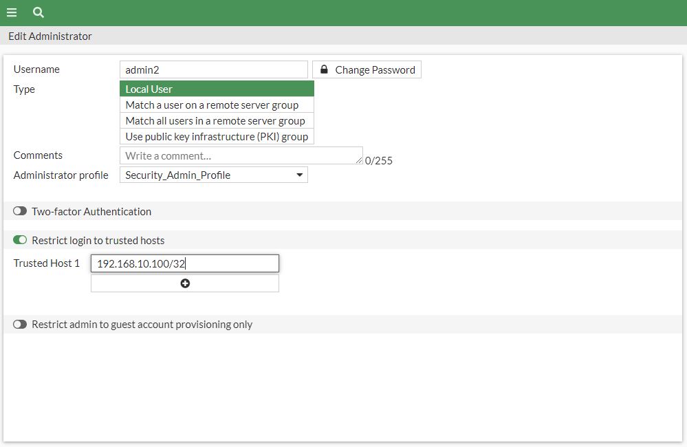 1.1 Basic Settings – FortiGate Firewall
