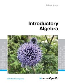 Introductory Algebra – Simple Book Publishing