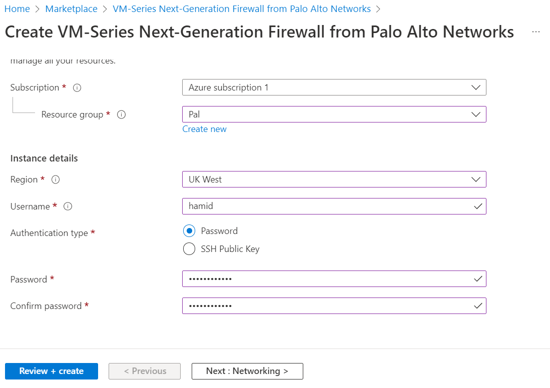 4.2 Deploy Palo Alto to Azure – Palo Alto Firewall