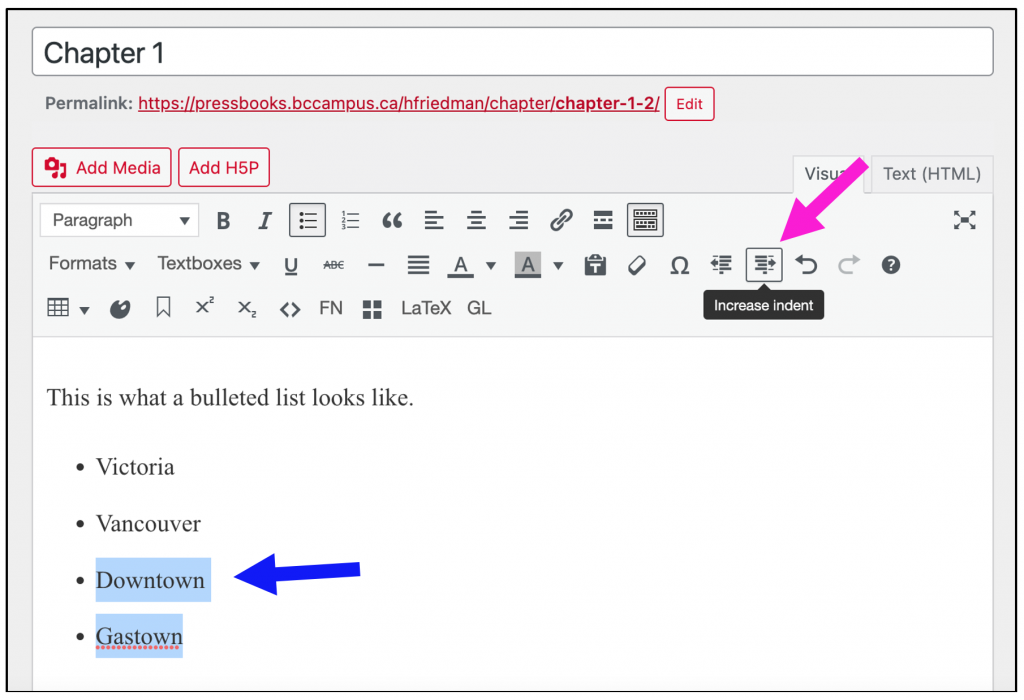 Lists: Bulleted and Numbered – Pressbooks Guide