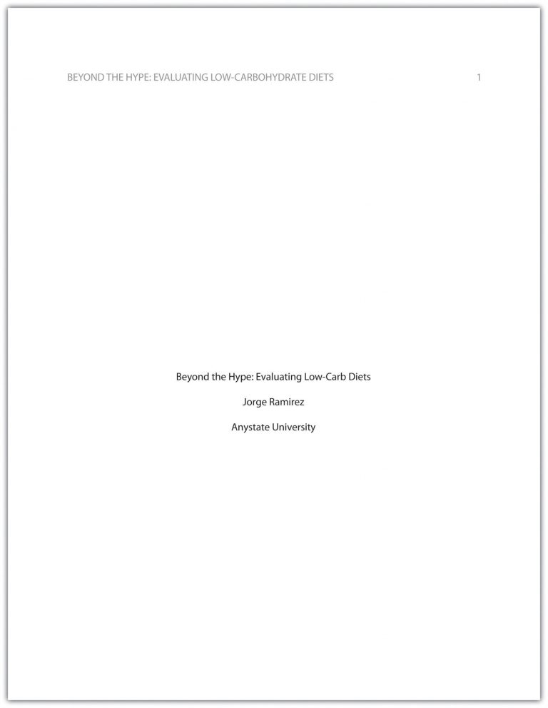 Formatting a Research Paper (APA) – Provincial English