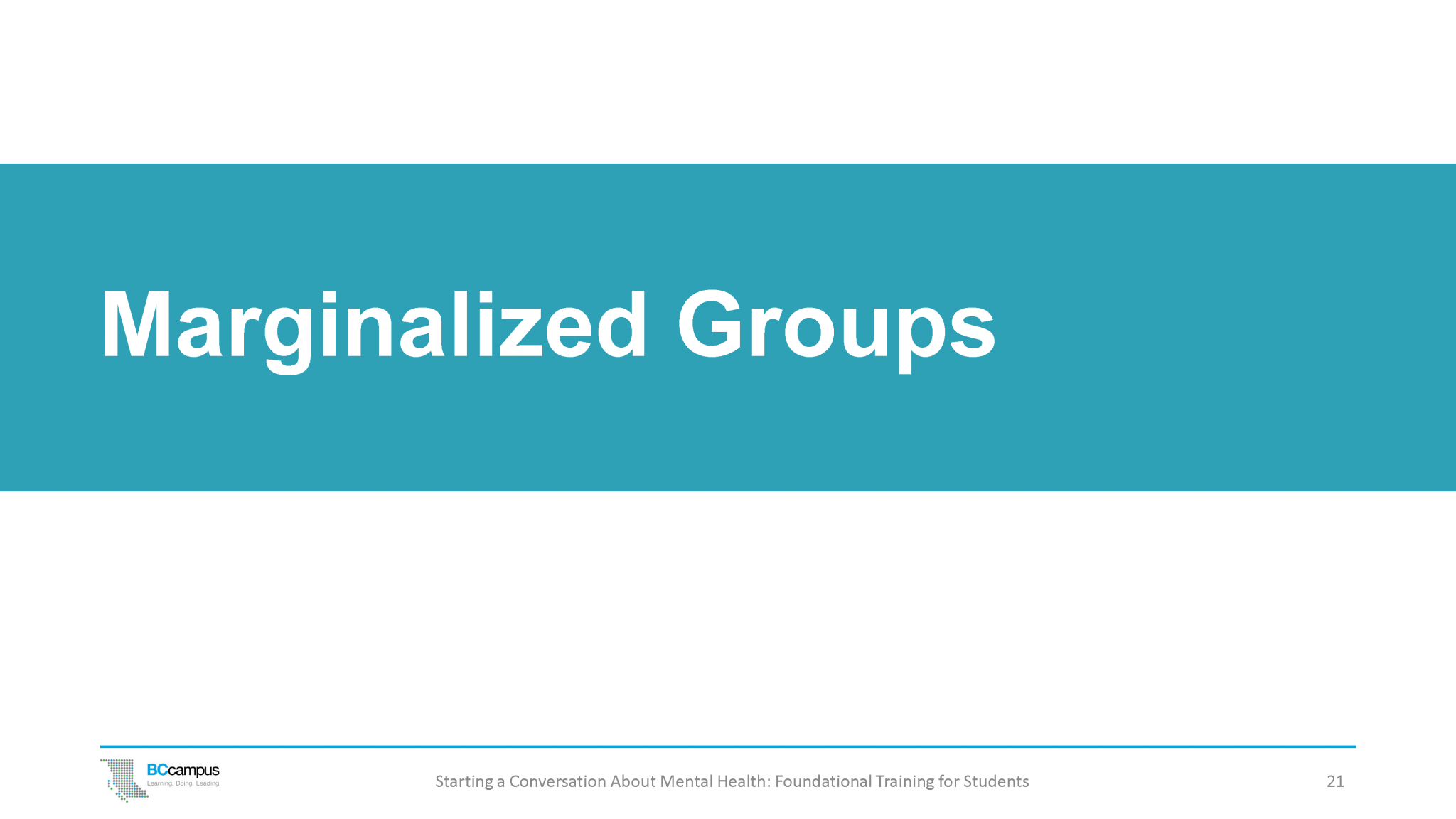 4. Marginalized Groups and Mental Health – Starting A Conversation ...