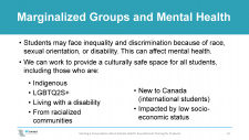 4. Marginalized Groups and Mental Health – Starting A Conversation ...
