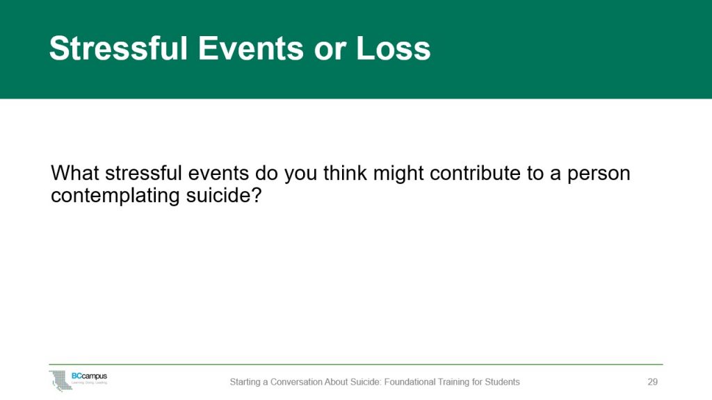 Observing and Recognizing the Signs – Starting a Conversation About ...