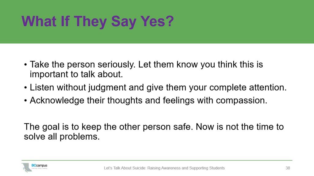 Responding – Let’s Talk About Suicide: Raising Awareness and Supporting ...