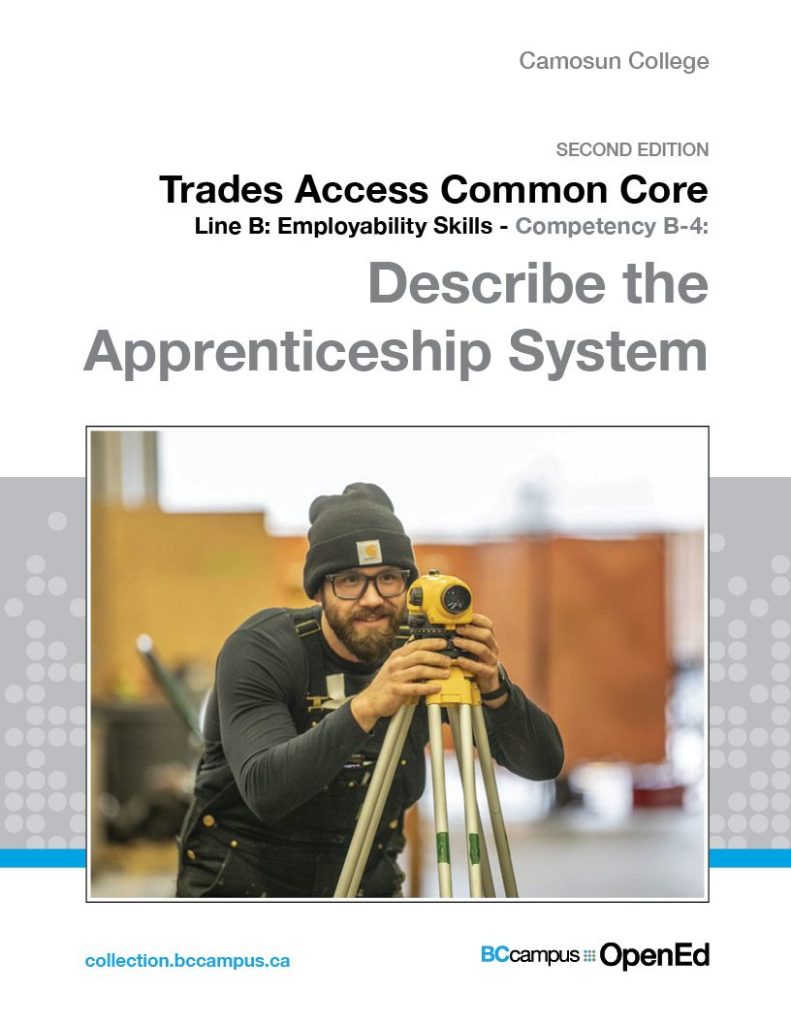 Trades Access Common Core Competency B-4: Describe the Apprenticeship ...